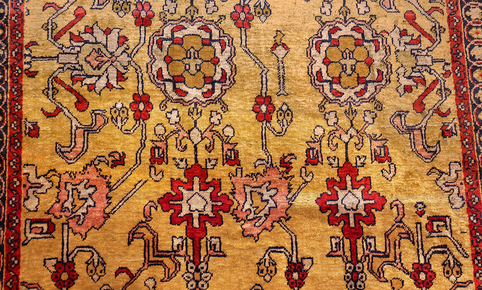 Fine Gold Antique Silk Turkish Rug 1963 Nazmiyal Antique Rugs