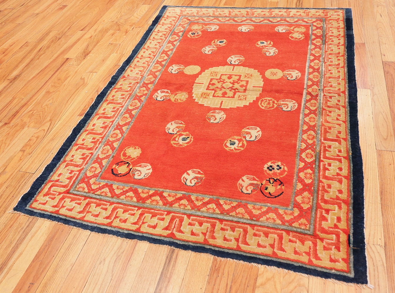 Red Antique Chinese Ningsia Rug 43024 Nazmiyal Antique Rugs