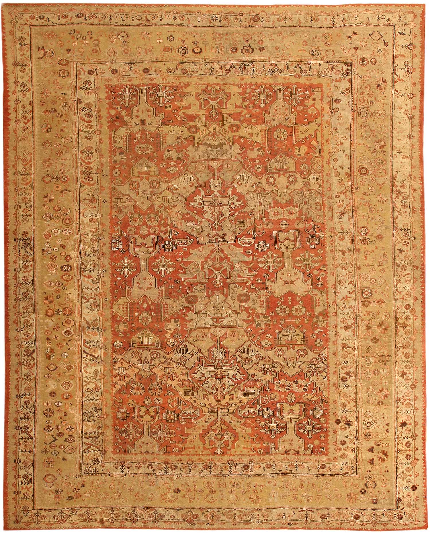 Antique Ghiordes Turkish Rug 43713 Nazmiyal Antique Rugs