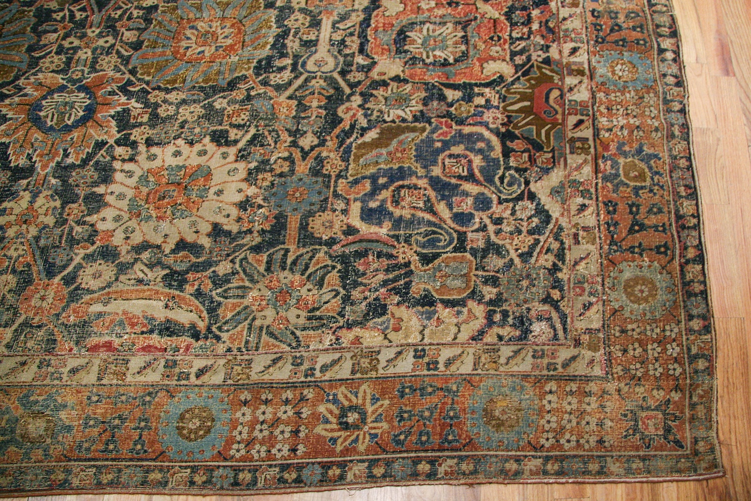 17th Century Persian Vase Kerman Carpet 45770 Nazmiyal Antique Rugs