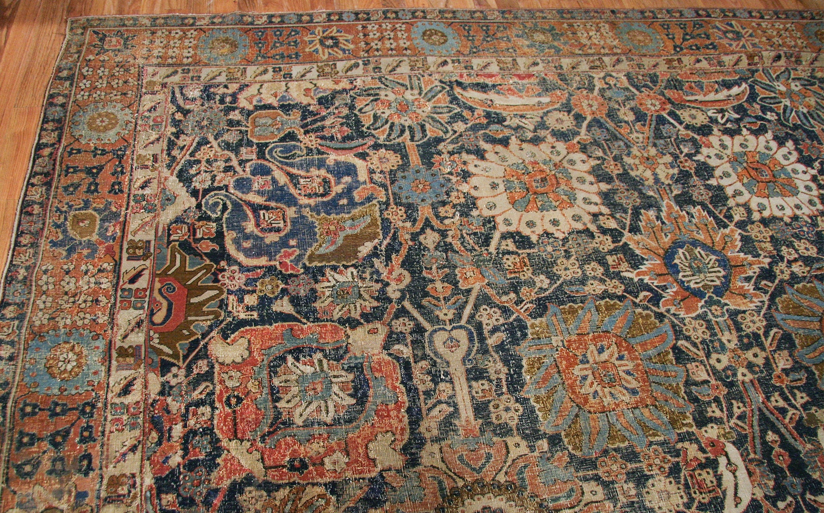 17th Century Persian Vase Kerman Carpet 45770 Nazmiyal Antique Rugs