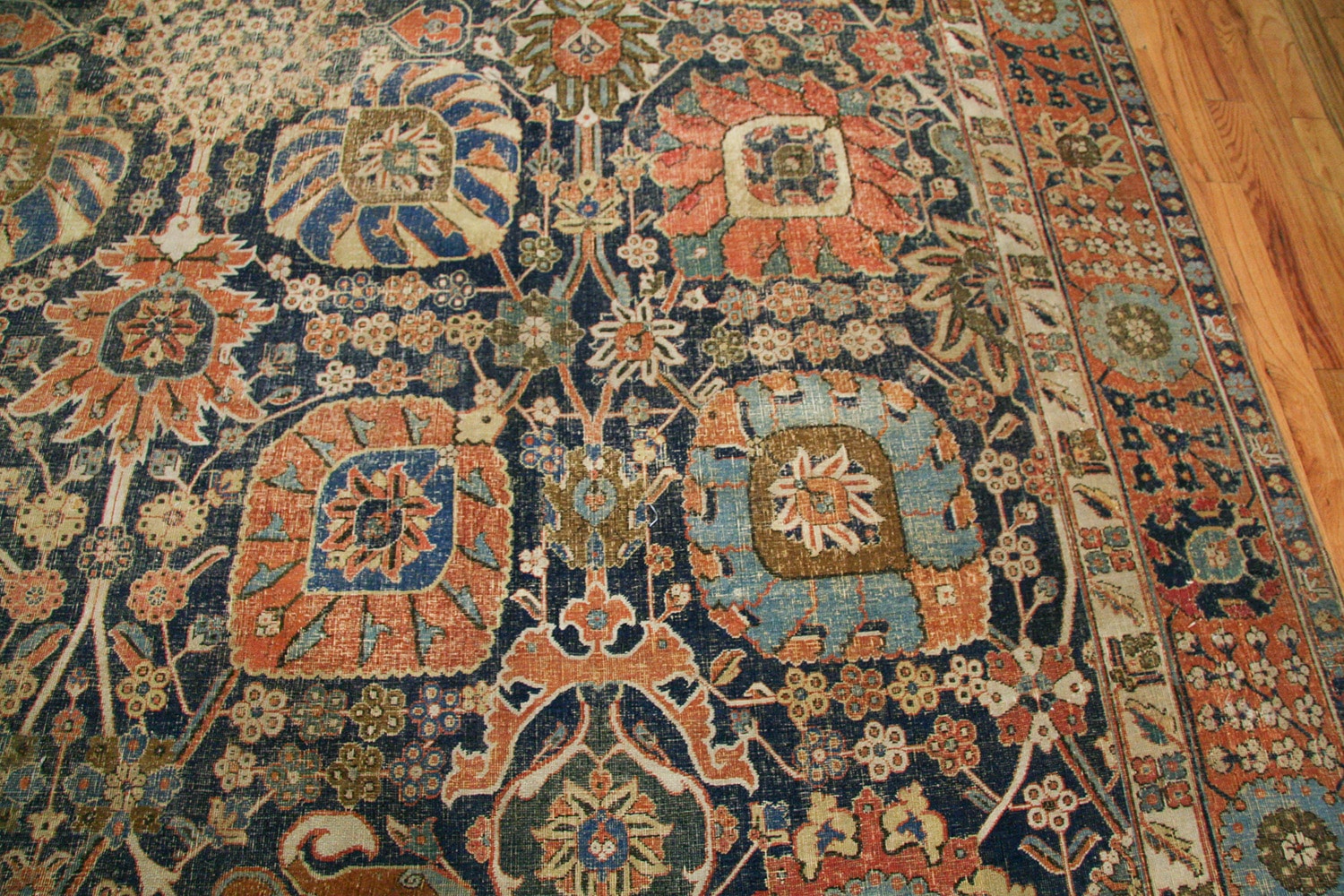 17th Century Persian Vase Kerman Carpet 45770 Nazmiyal Antique Rugs
