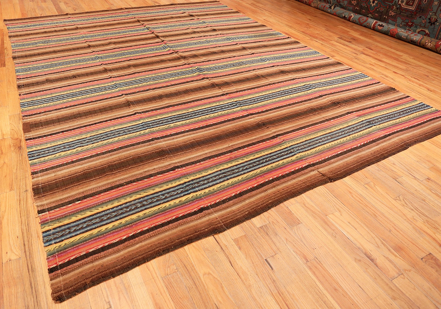 Rustic Antique American Rag Rug 48669 Nazmiyal Rugs