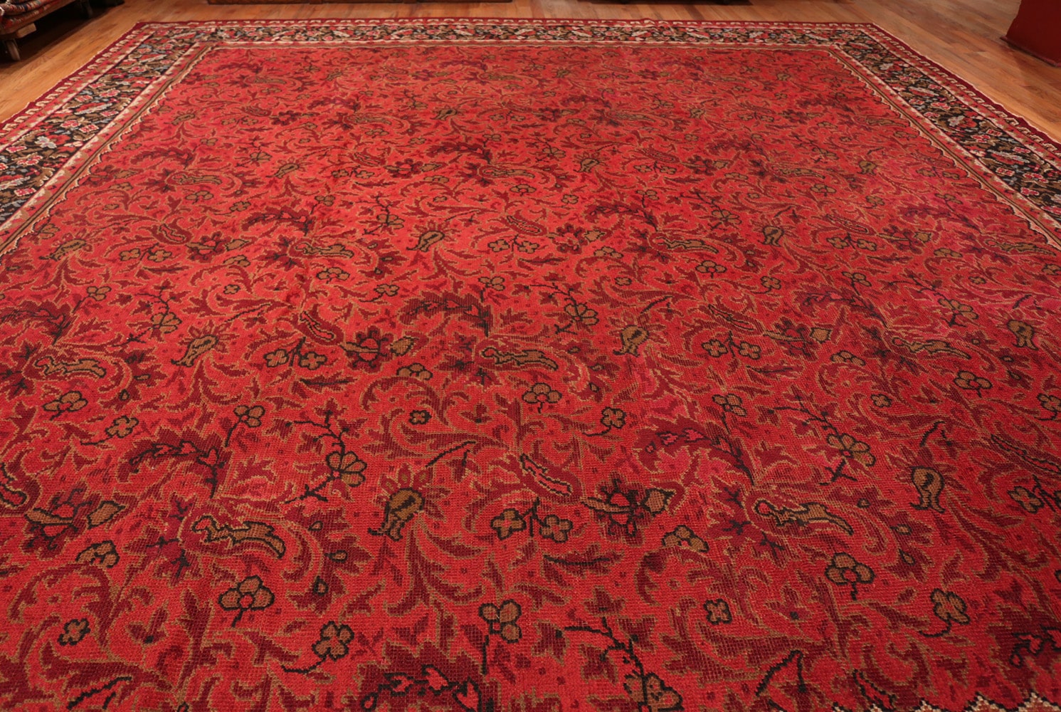 Square Antique Irish Donegal Rug 50452 Nazmiyal Antique Rugs
