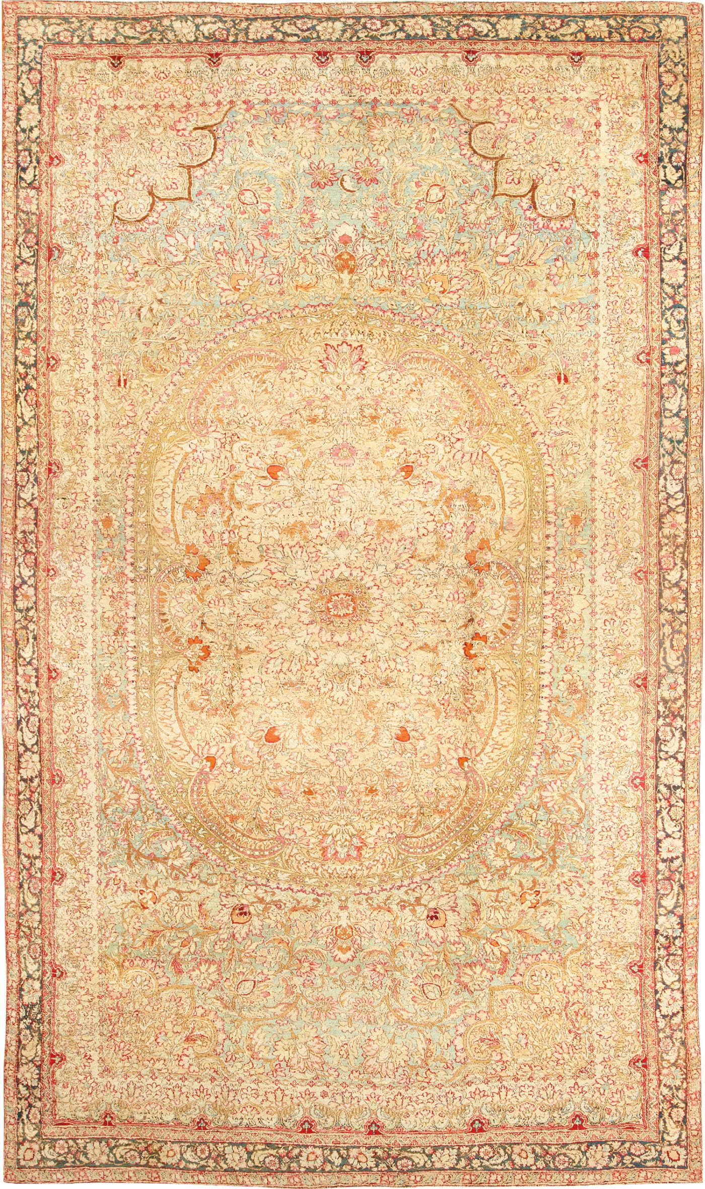 Rare And Breathtaking Large Antique Indian Agra Rug 48942 Nazmiyal