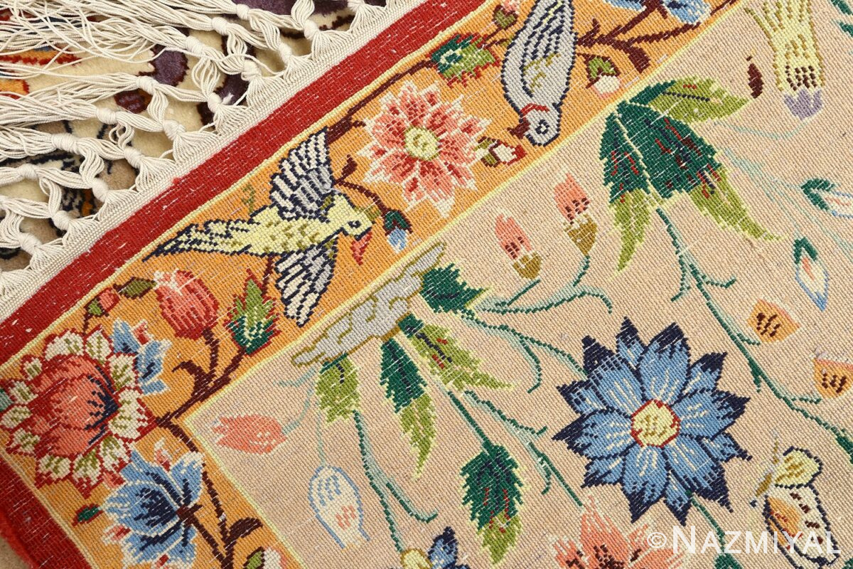 Vintage Persian Hunting Scene Isfahan Rug 51169 Nazmiyal Antique Rugs