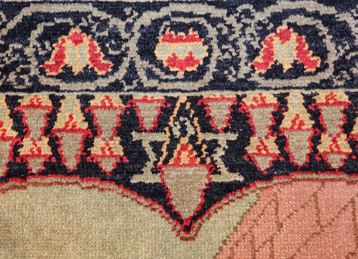 Small Pictorial Antique Israeli Marbediah Rug 49589 Nazmiyal Rugs