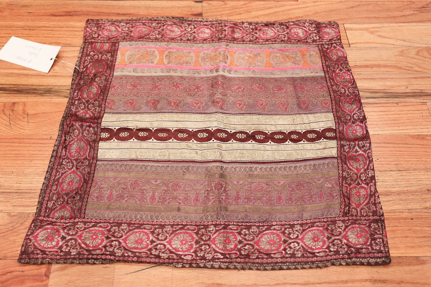Antique Silk Persian Kerman Textile 49782 Nazmiyal Persian Rugs