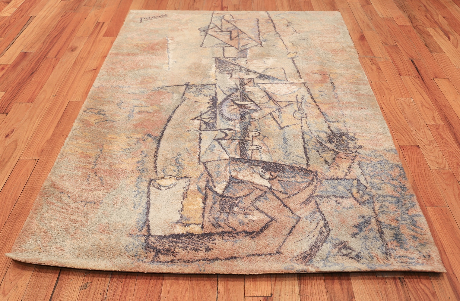 Pablo Picasso Woman With Guitar Vintage Ege Rug 49758