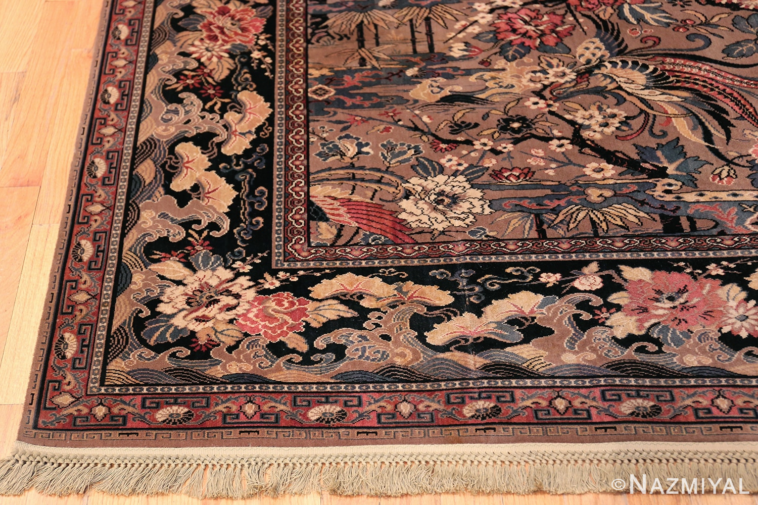 Vintage Birds of Paradise English Wilton Rug 49815 by Nazmiyal