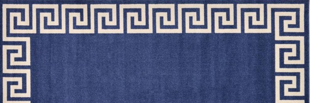 Running Dog Greek Key Design In Rugs and Carpets by Nazmiyal