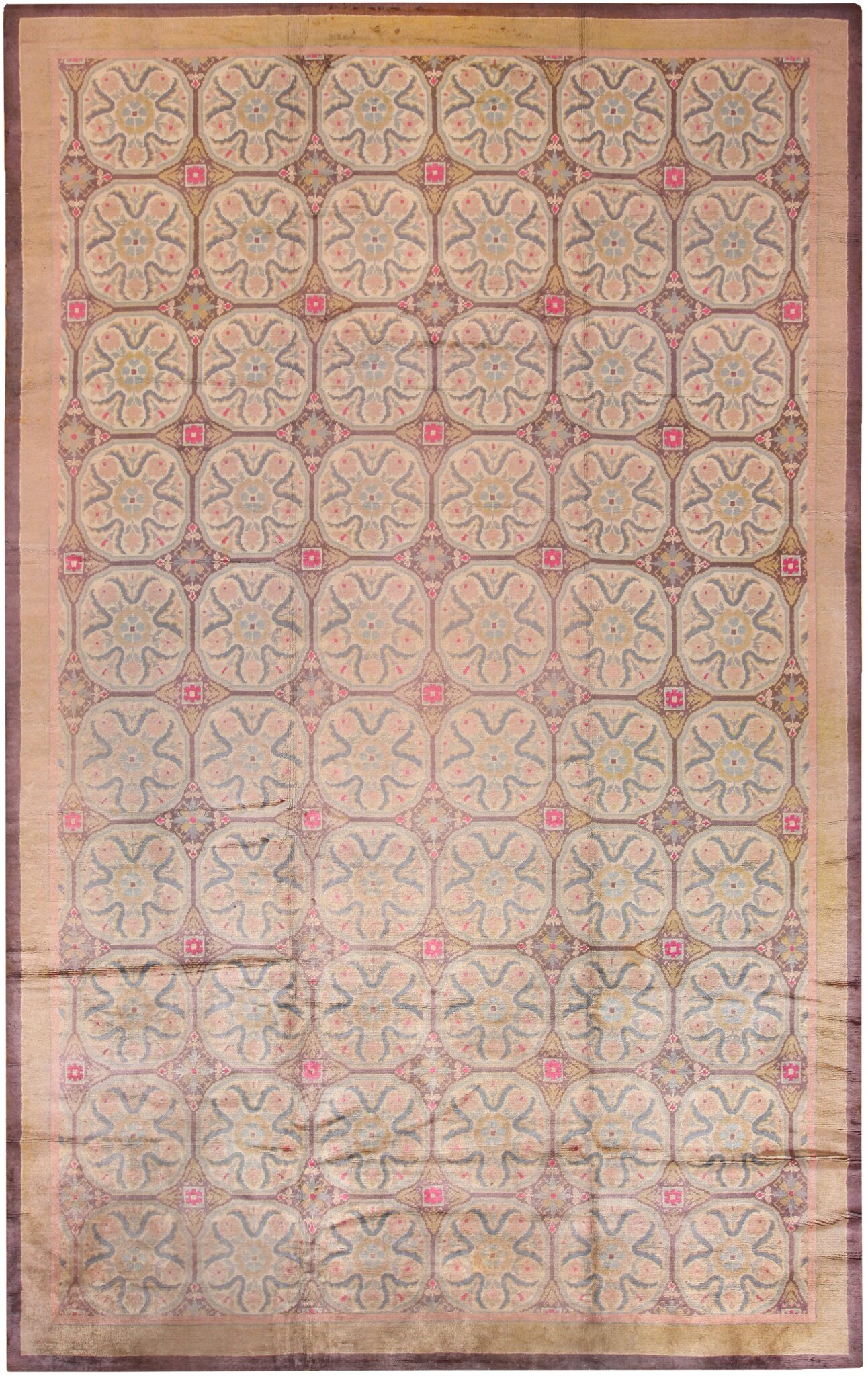 Charming Antique Bird Design Spanish Area Rug 72904 Nazmiyal