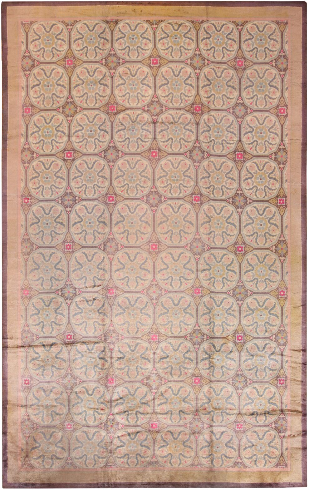 Charming Antique Bird Design Spanish Area Rug 72904 Nazmiyal