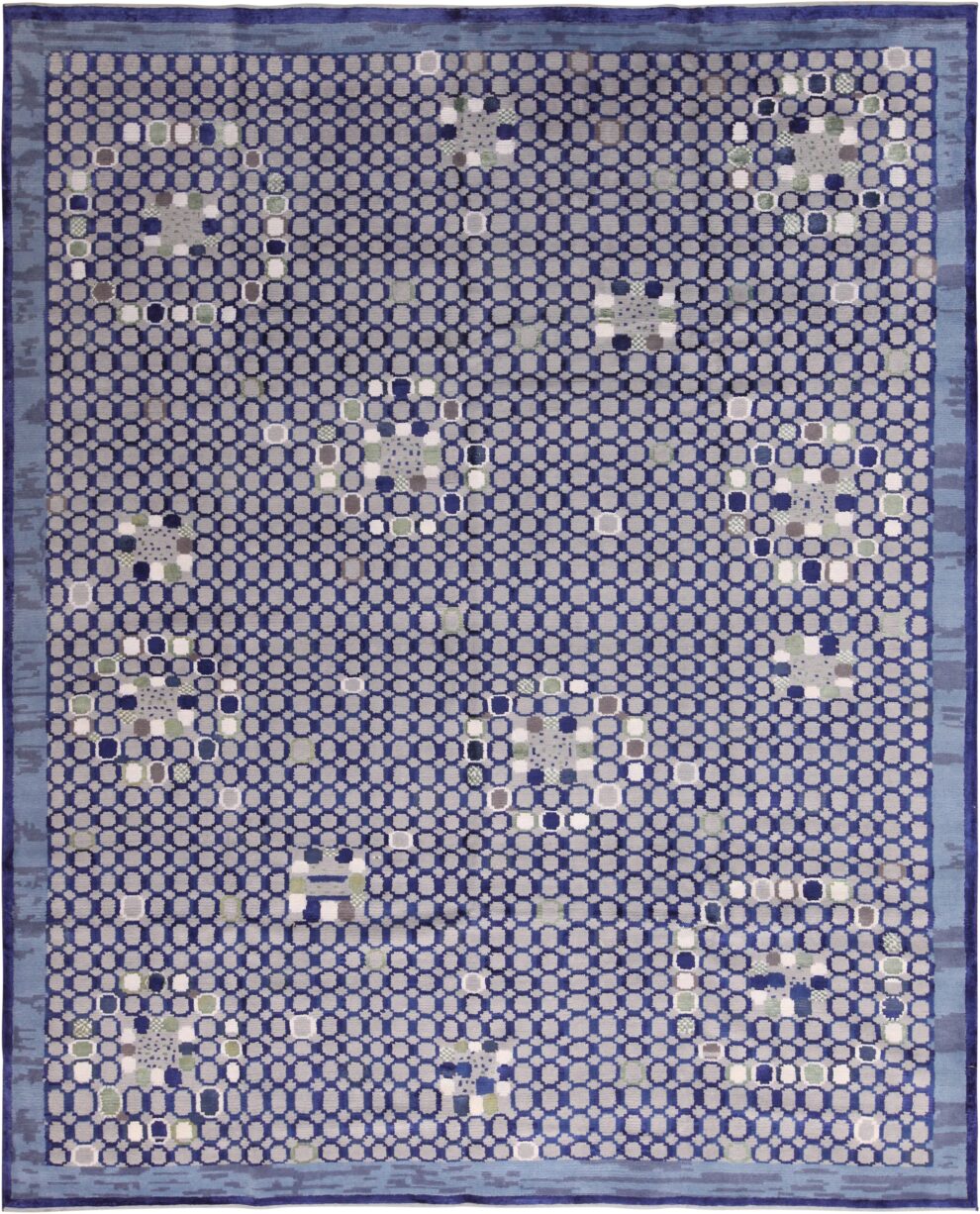 Custom Rug Design Ref #609031 Silk & Wool Swedish Design Rug