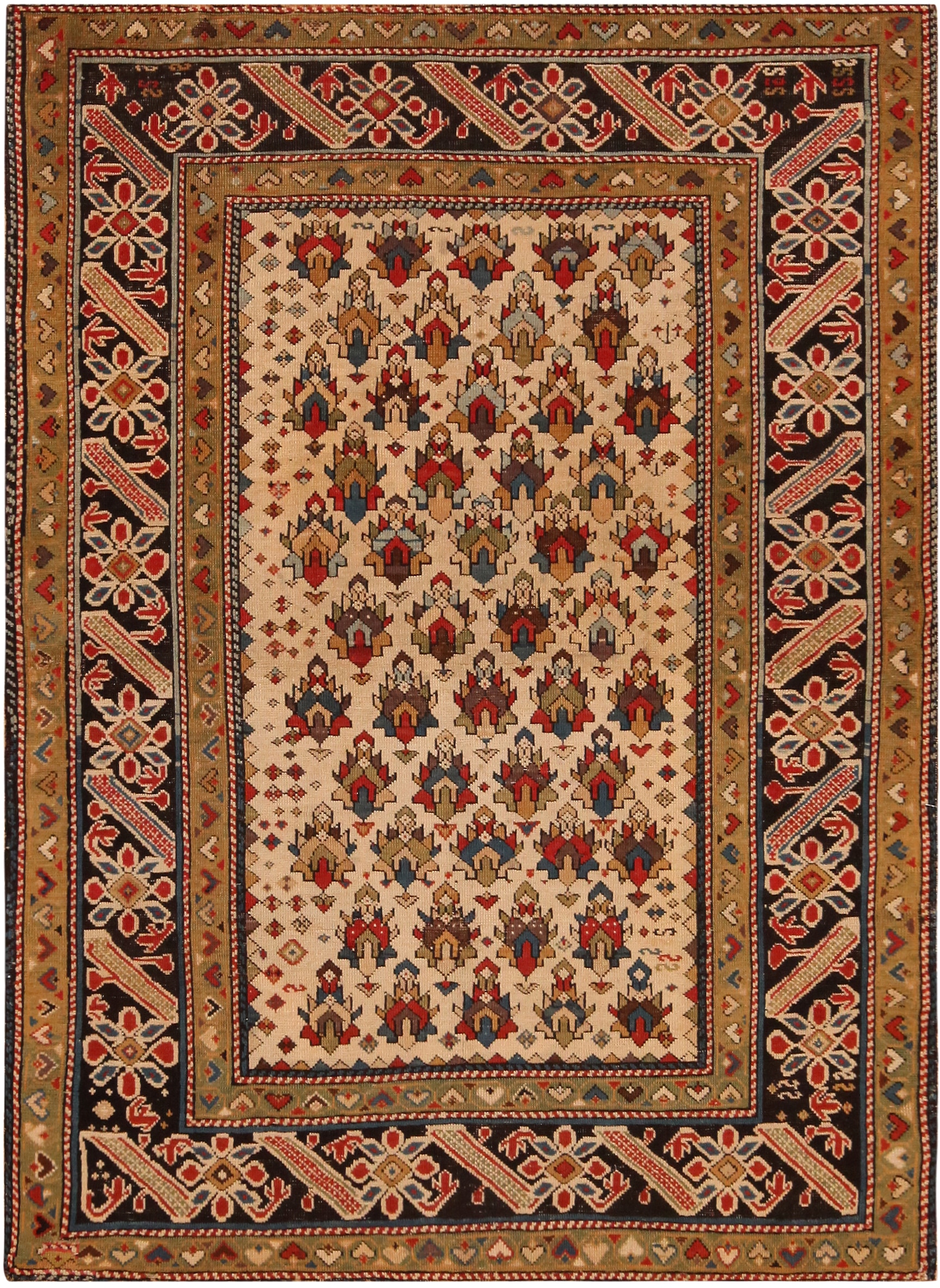 Antique Caucasian Chi Chi Rug 71804 Nazmiyal Antique Rugs