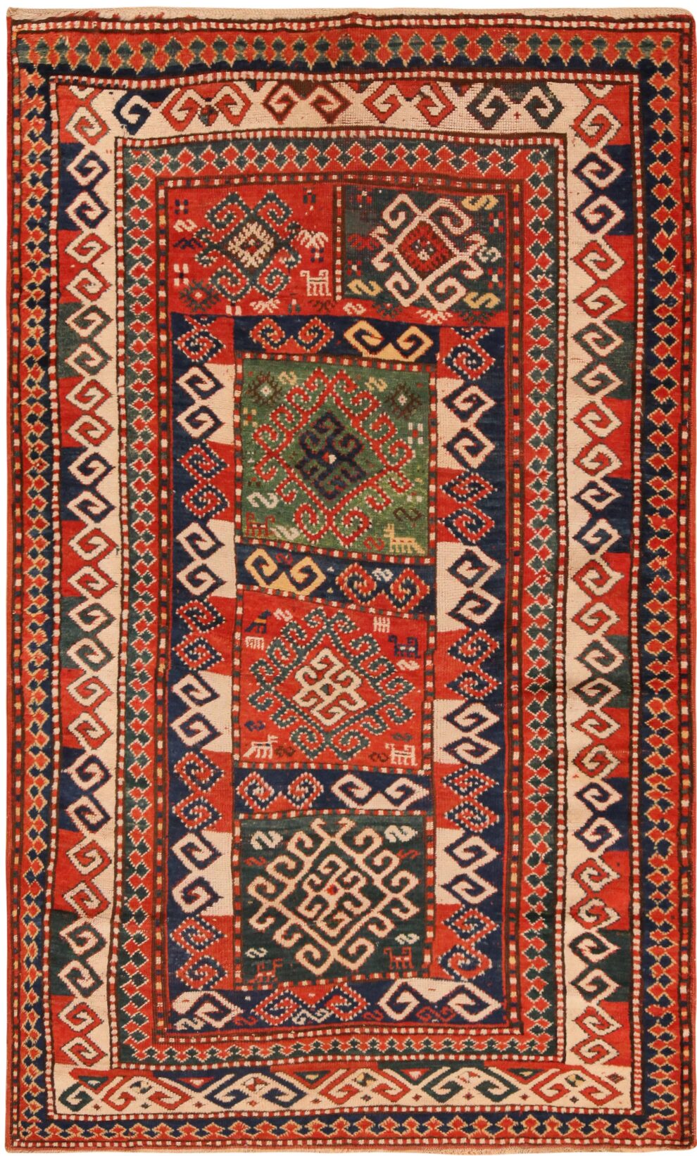 Tribal Caucasian Kazak Sewan Rug 71614 Nazmiyal Antique Rugs