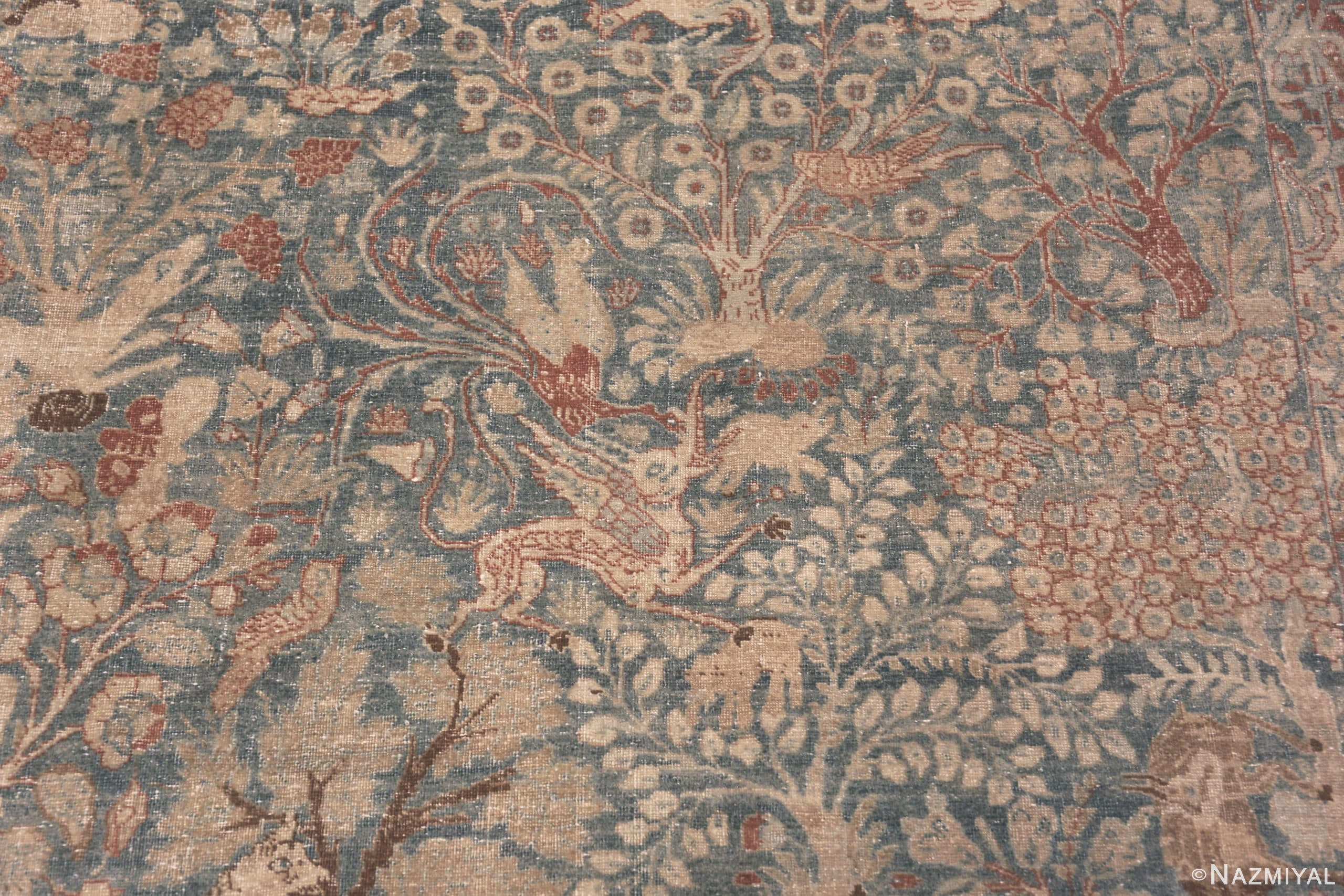 Antique Persian Tabriz Animal Rug 72146 Nazmiyal Antique Rugs