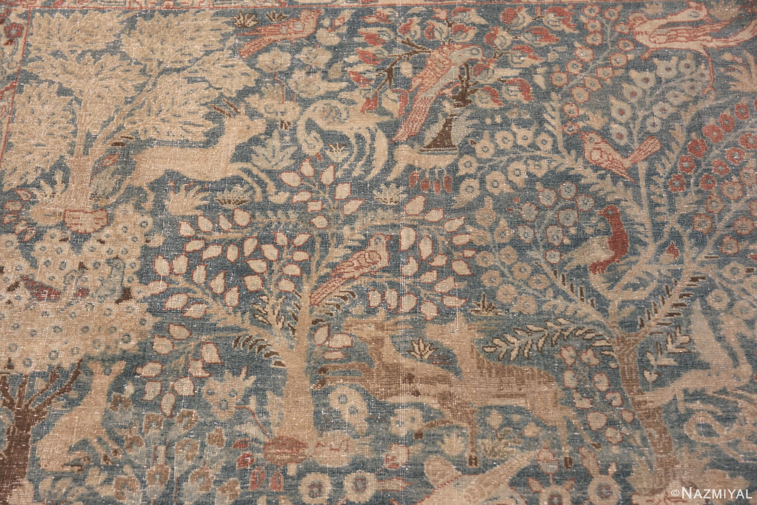 Antique Persian Tabriz Animal Rug 72146 Nazmiyal Antique Rugs