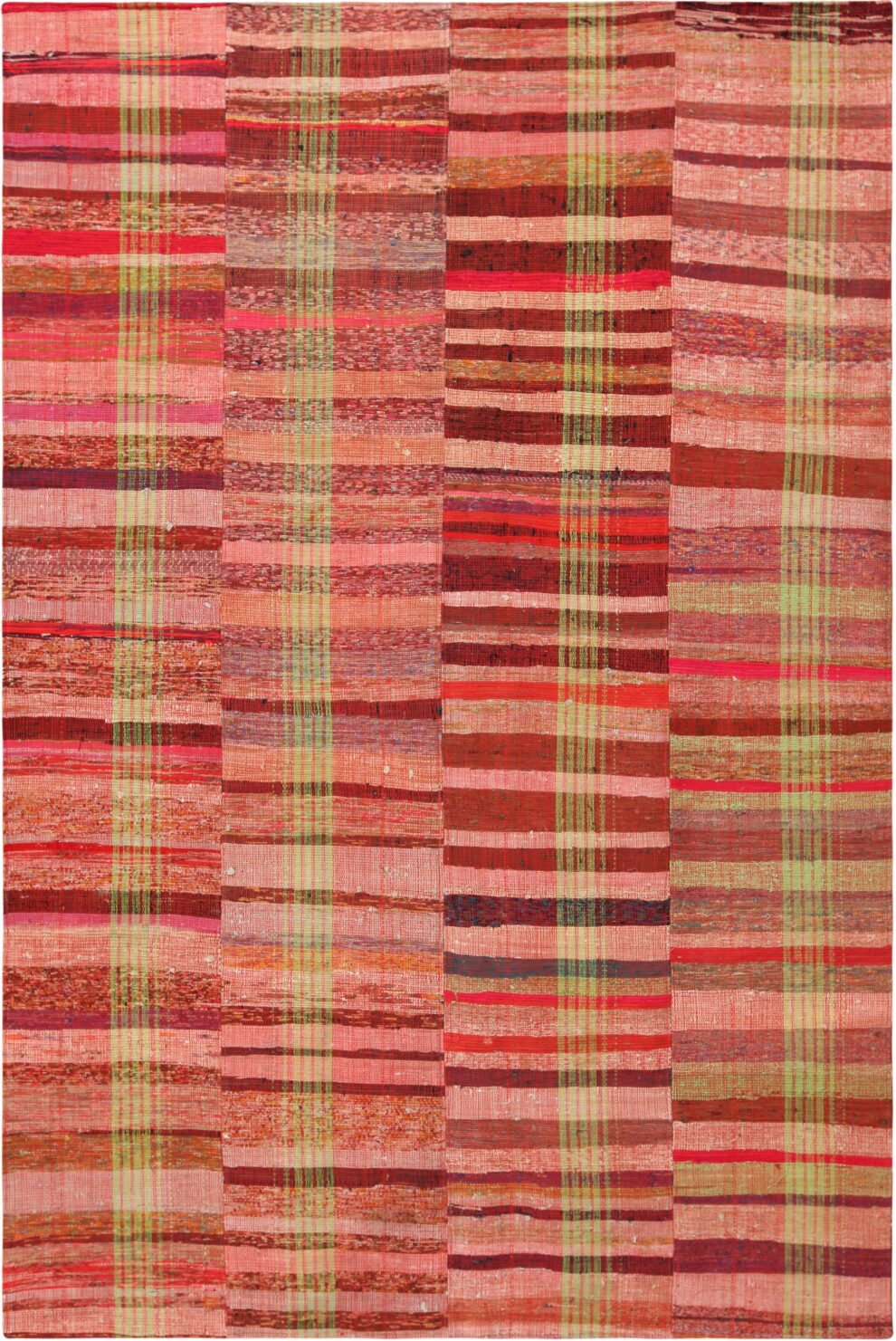 Stripped Modern Turkish Rag Rug 72215 by Nazmiyal Rugs