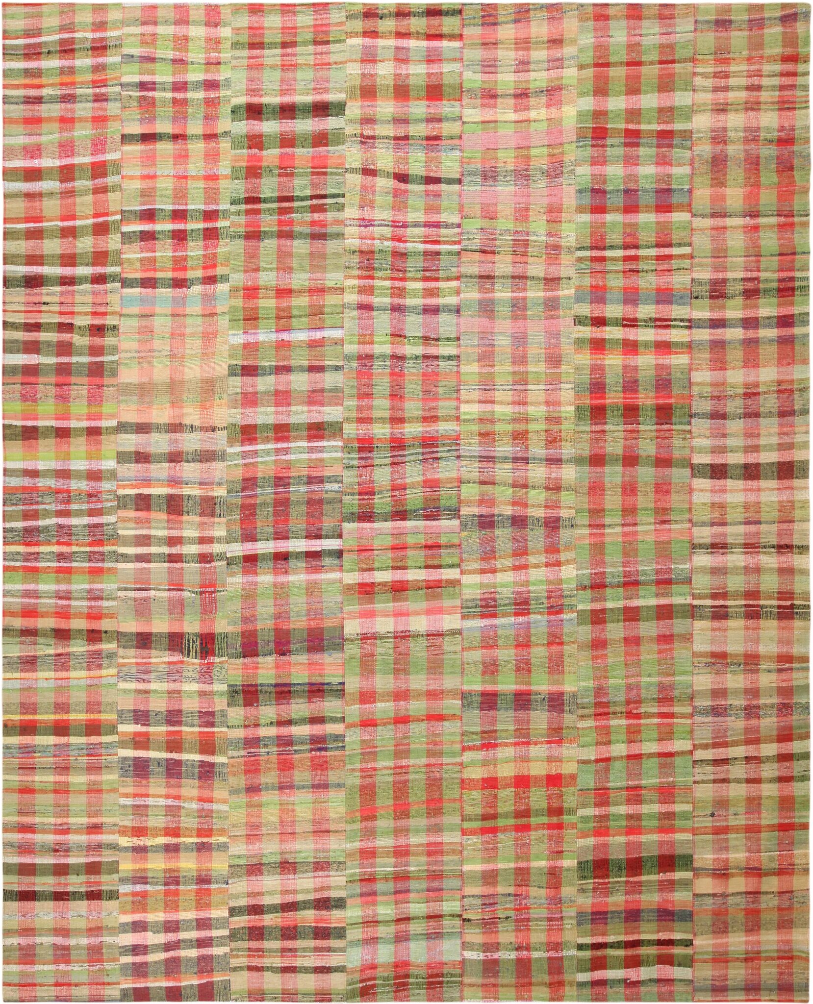 Stripped Modern Turkish Rag Rug 72215 by Nazmiyal Rugs