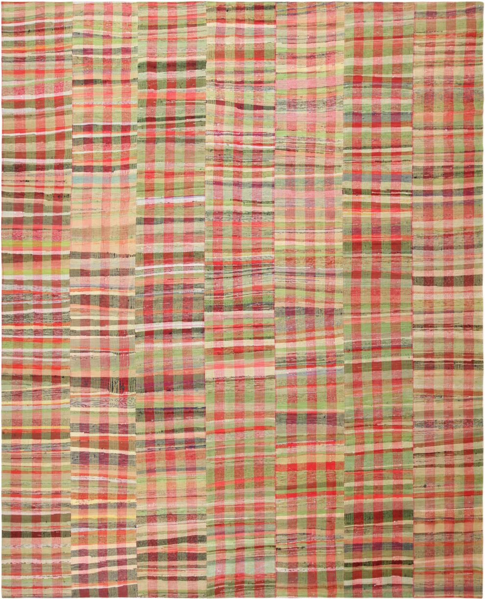 Stripped Modern Turkish Rag Rug 72215 by Nazmiyal Rugs