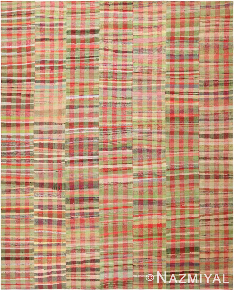 Stripped Modern Turkish Rag Rug 72215 by Nazmiyal Rugs