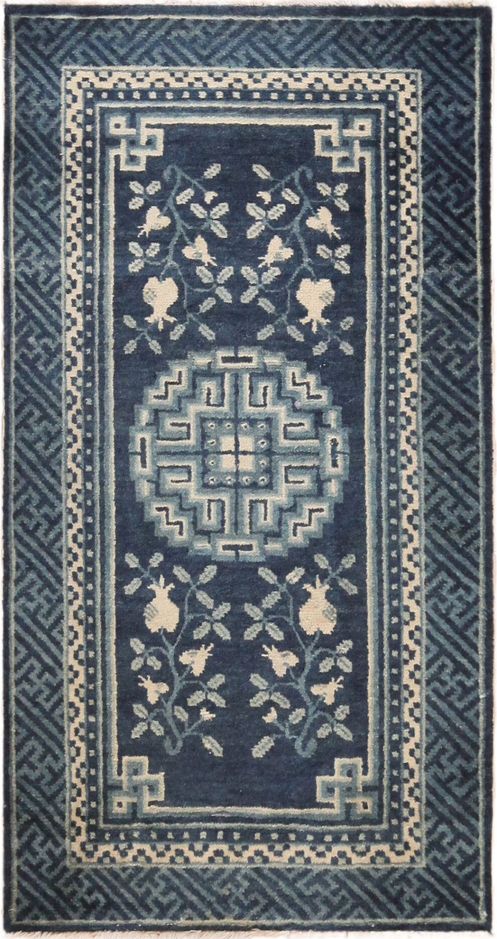 Blue Color Antique Chinese Rug 72062 Nazmiyal Antique Rugs