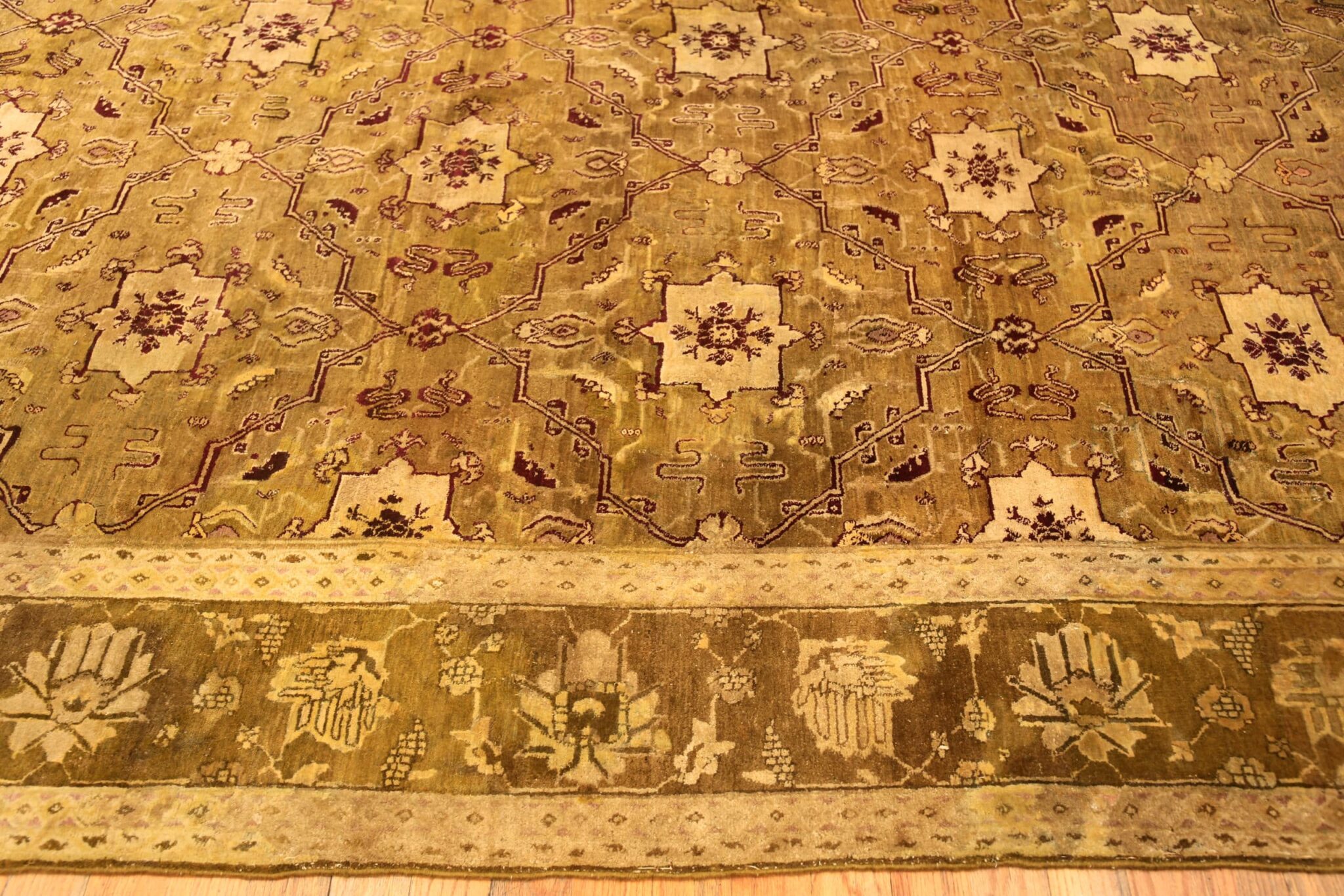 Large Antique Indian Agra Rug 72239 by Nazmiyal Antique Rugs