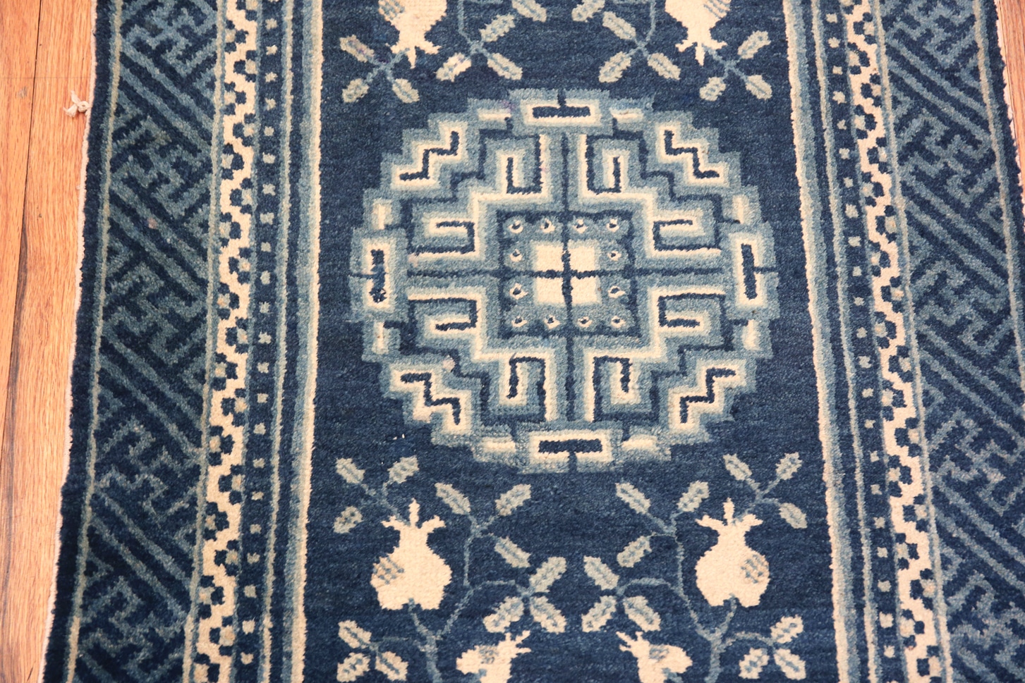 Blue Color Antique Chinese Rug 72062 Nazmiyal Antique Rugs