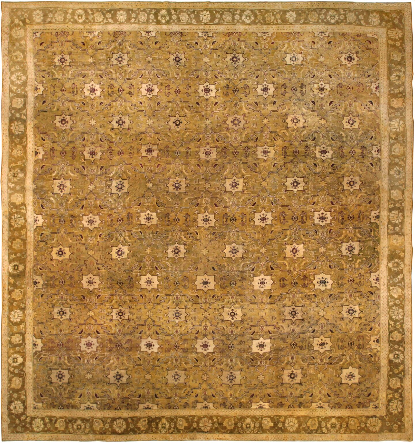 Large Antique Indian Agra Rug 72239 by Nazmiyal Antique Rugs