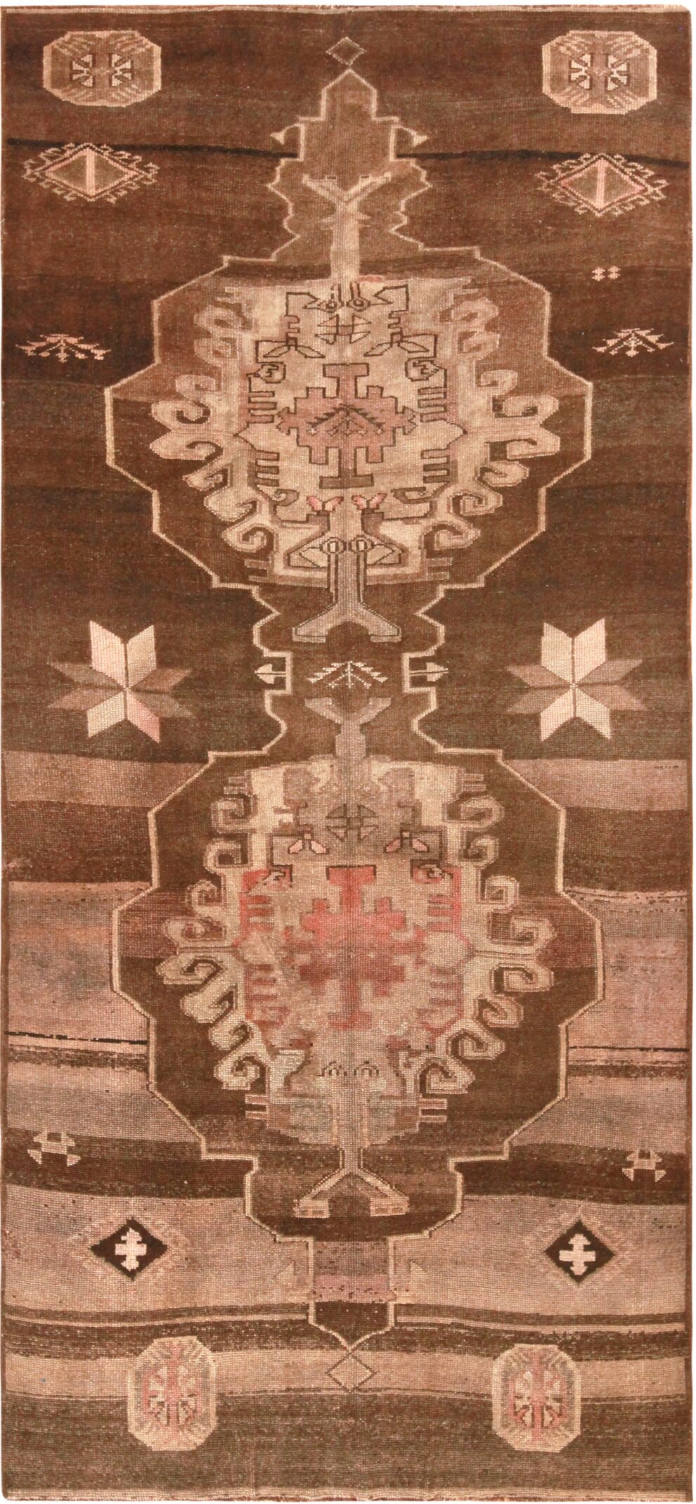 Caucasian Style Turkish Kars Vintage Rug 72295 by Nazmiyal