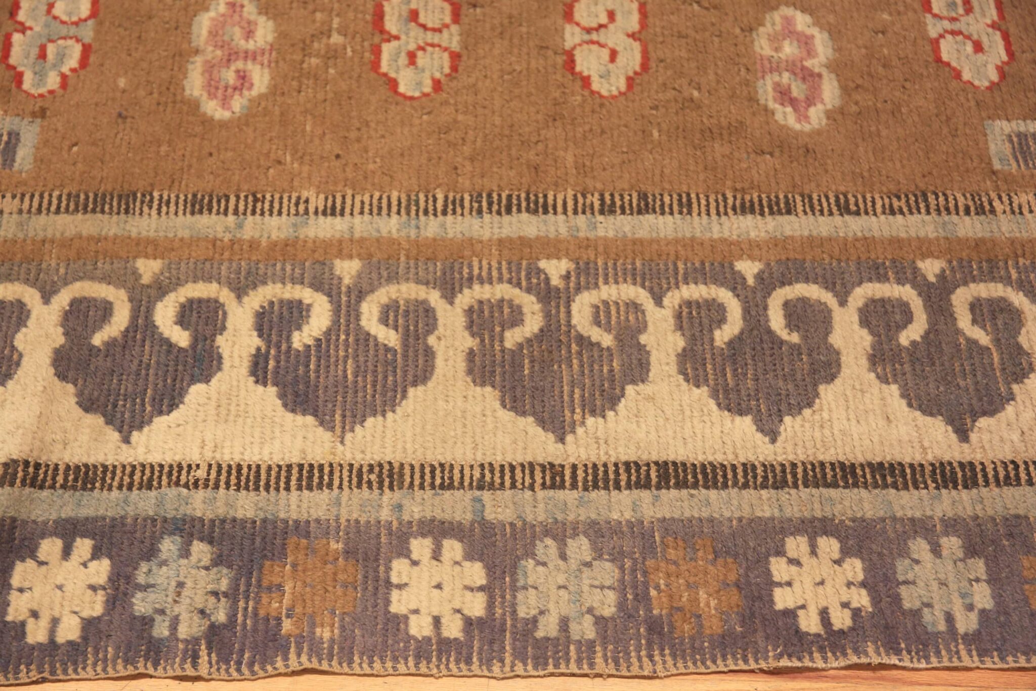 Antique Dragon Design Mongolian Rug 72319 by Nazmiyal