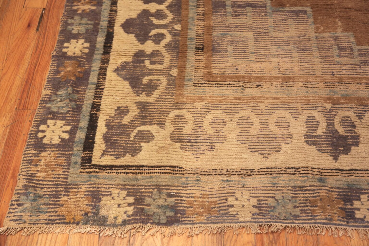 Antique Dragon Design Mongolian Rug 72319 by Nazmiyal