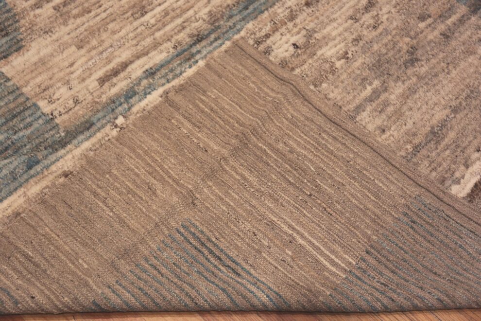 Gorgeous Earthy Tones Chic Modern Central Asian Rug 11871