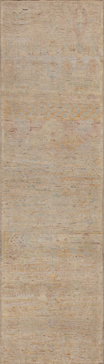 Abstract Tribal Modern Long And Narrow Runner Rug 11021