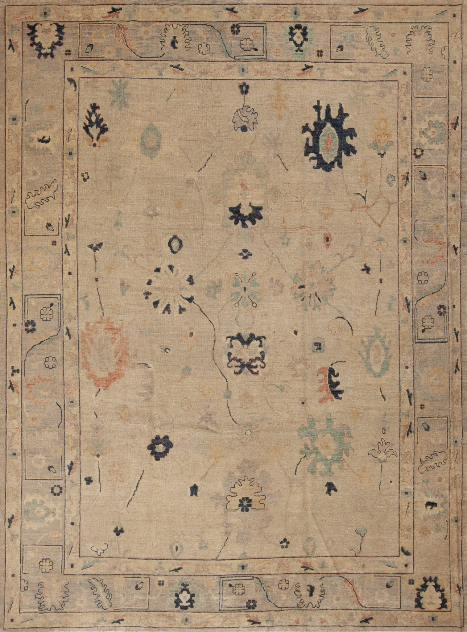 Charming Silk And Wool Lotus Blossom Chinese Style Rug 61138