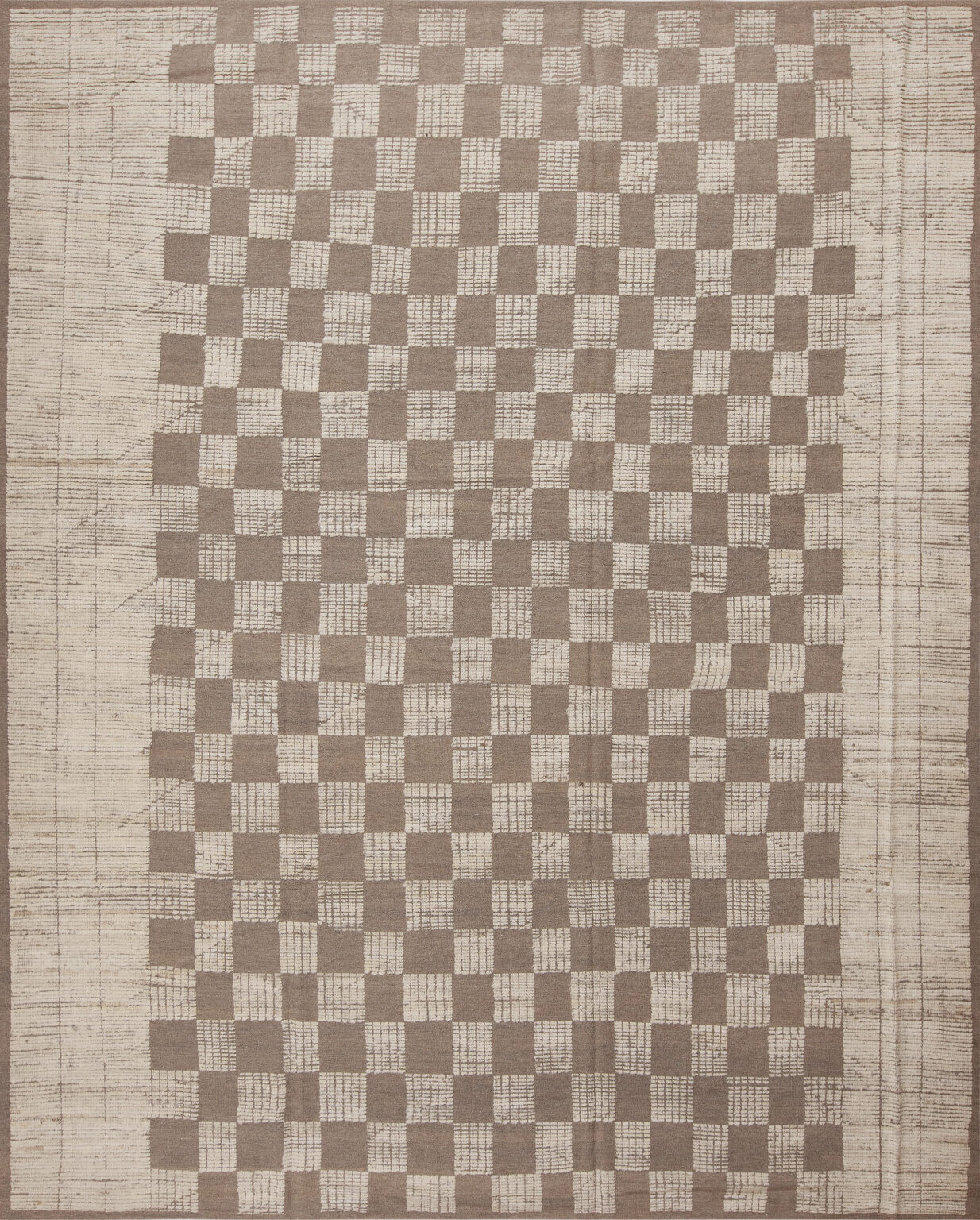 Soft Decorative Tribal Checkerboard Design Modern Rug 11572
