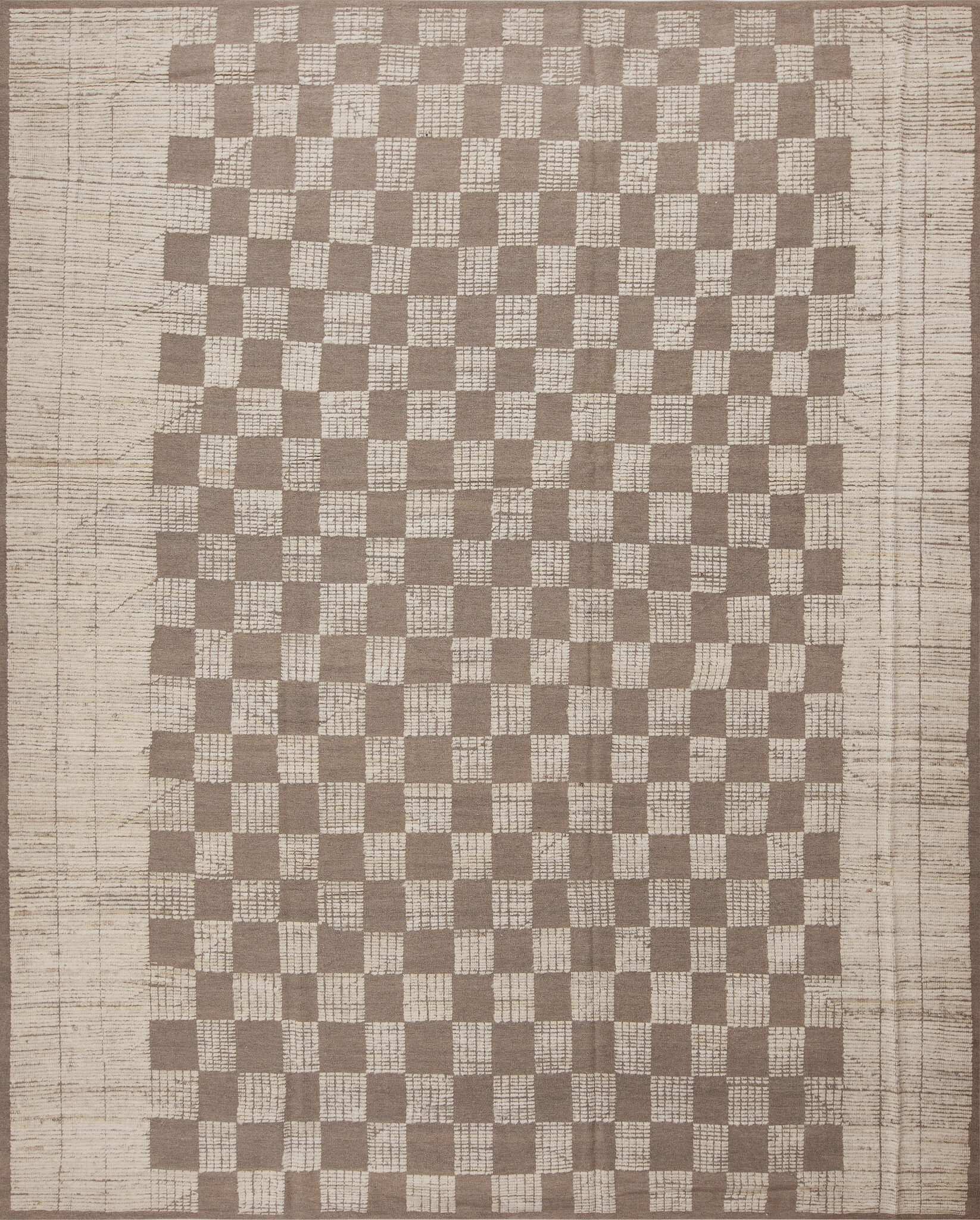 Soft Decorative Tribal Checkerboard Design Modern Rug 11572