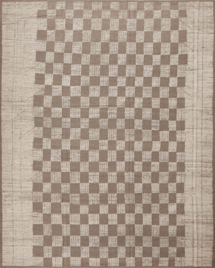Soft Decorative Tribal Checkerboard Design Modern Rug 11572