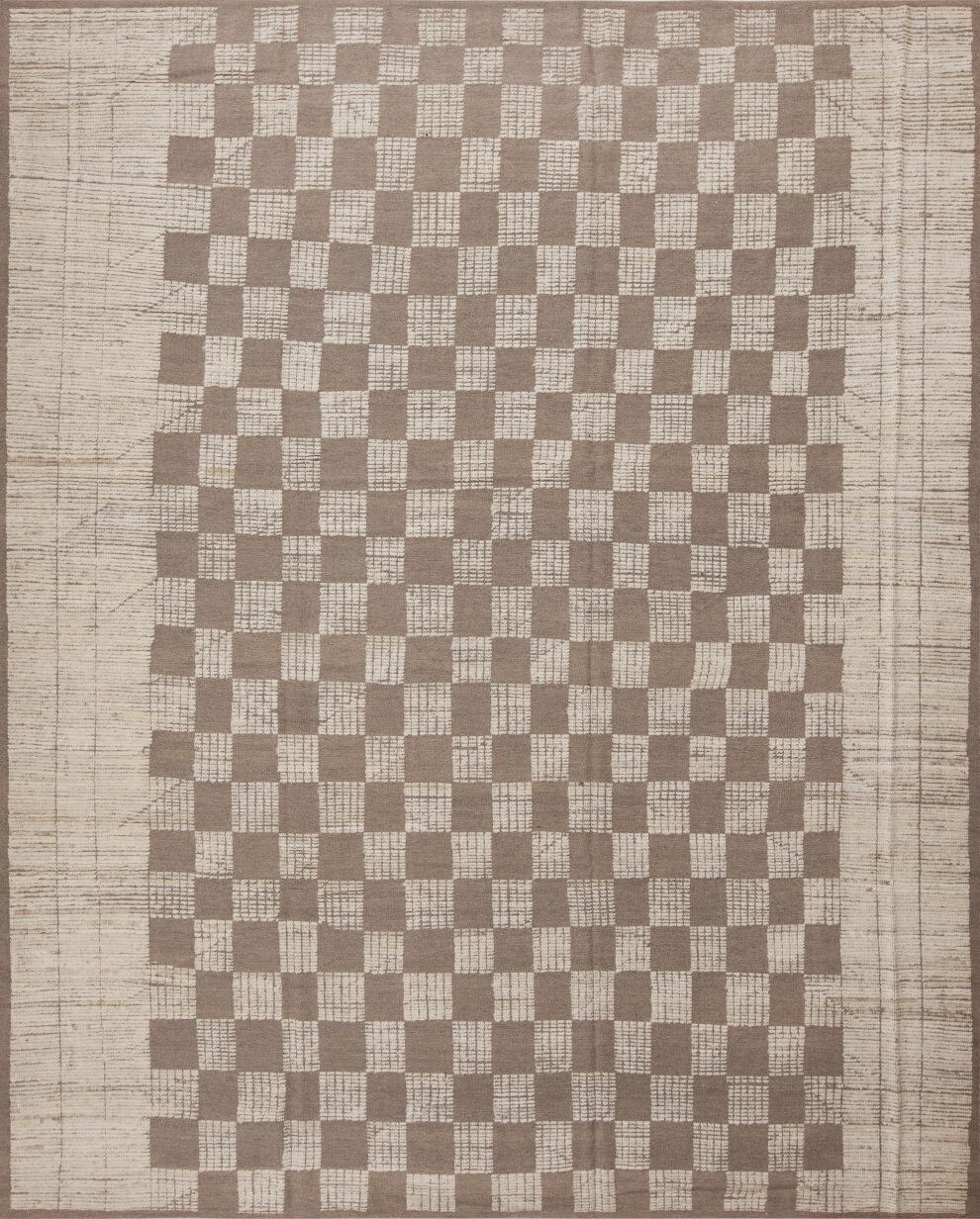 Soft Decorative Tribal Checkerboard Design Modern Rug 11572
