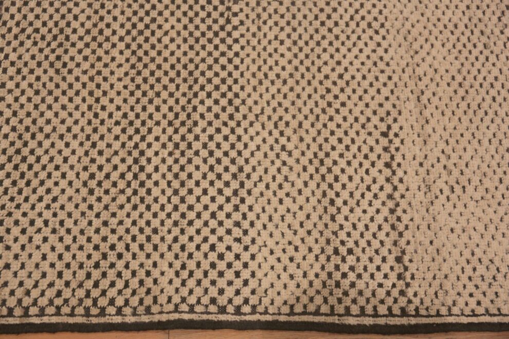 Cream Modern Tribal Checkerboard Rug 11276 Nazmiyal Rugs