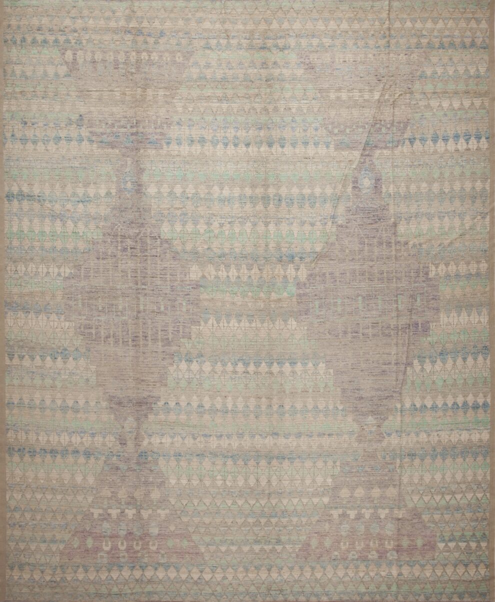 Tribal Geometric Bold Earthy Large Modern Rug 11729 Nazmiyal