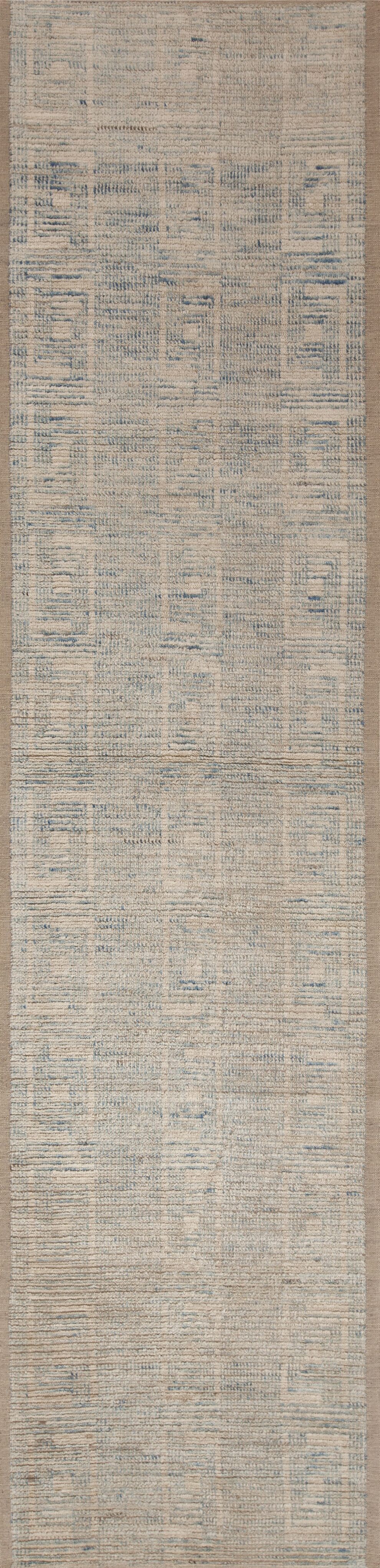 Tribal Geometric Modern Hallway Runner Rug 11062 Nazmiyal