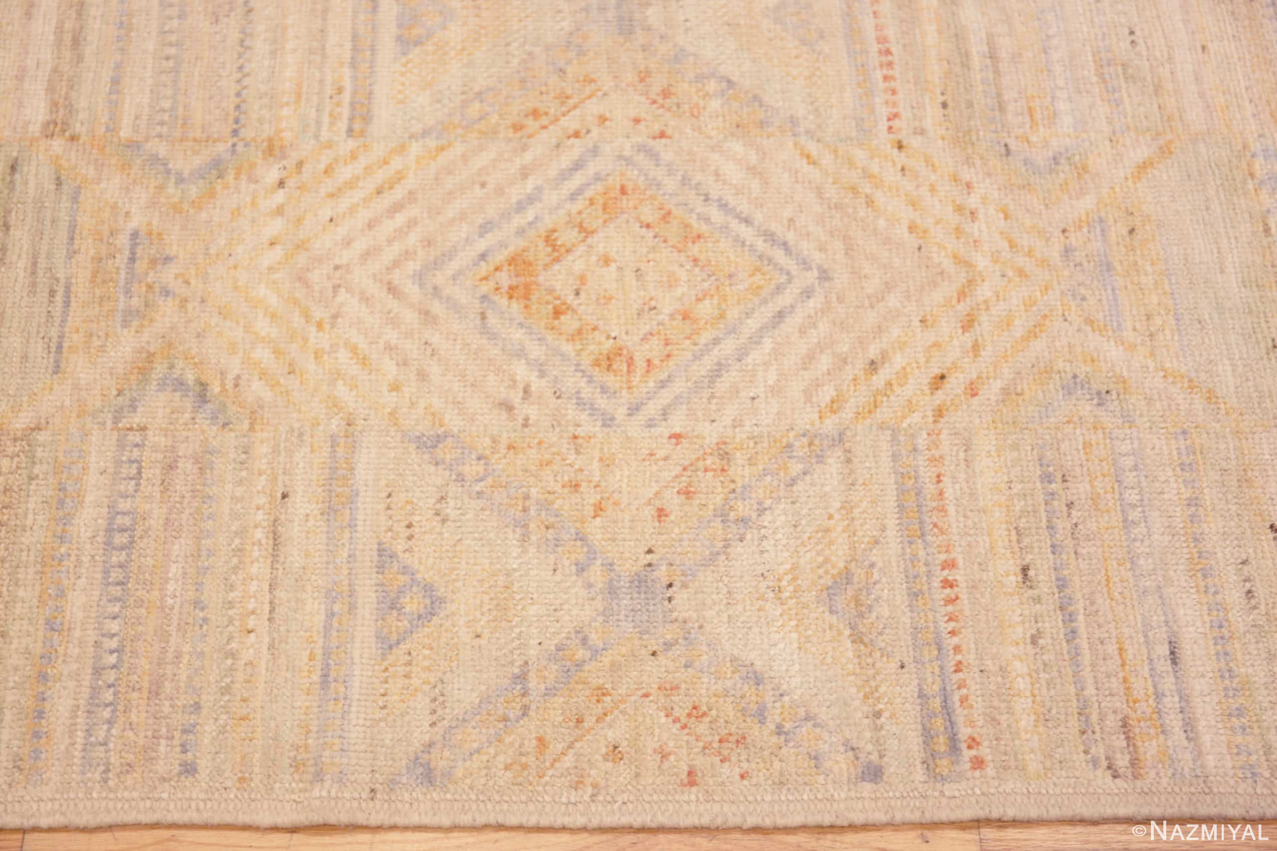 Light Pastel Tribal Geometric Modern Runner Rug 11015 Nazmiyal