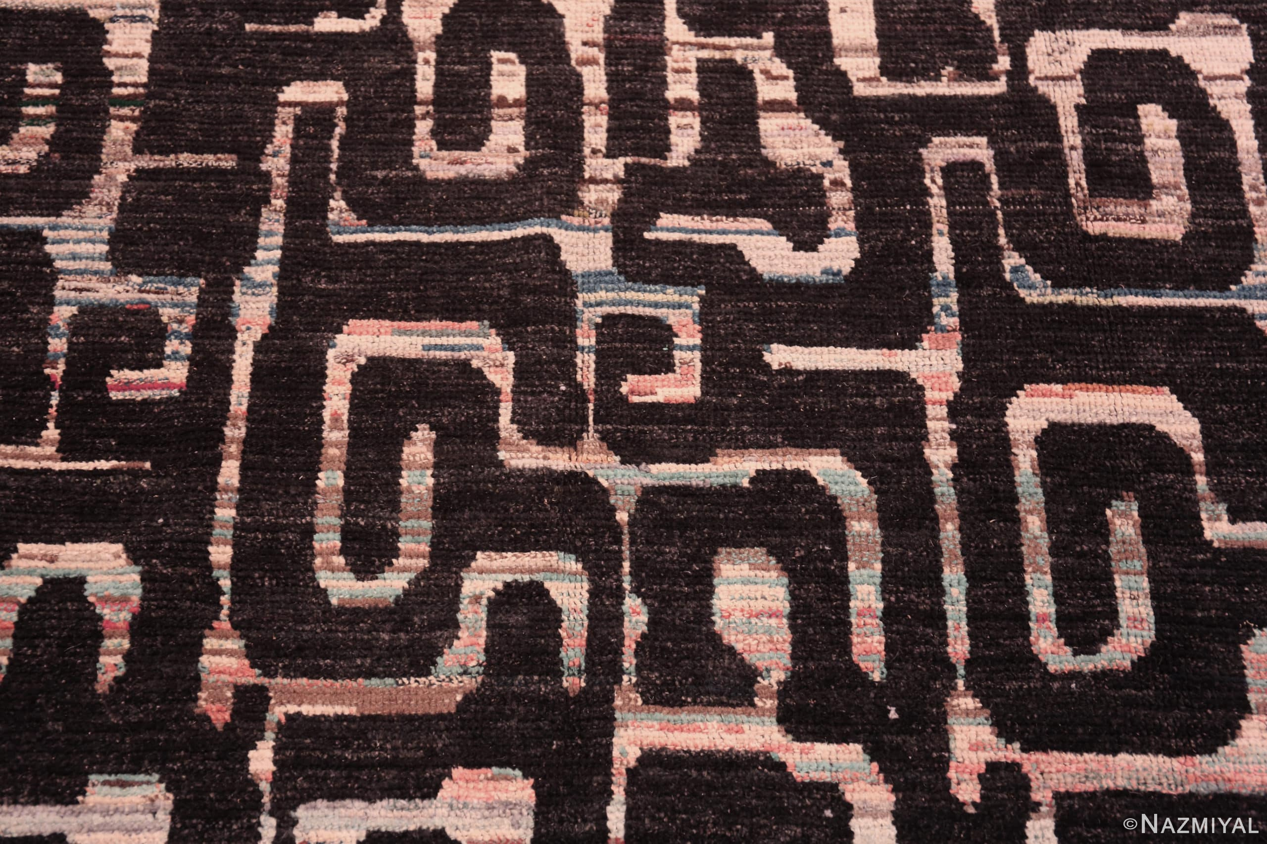 Meandering Labyrinth Pattern Modern Area Rug 11294
