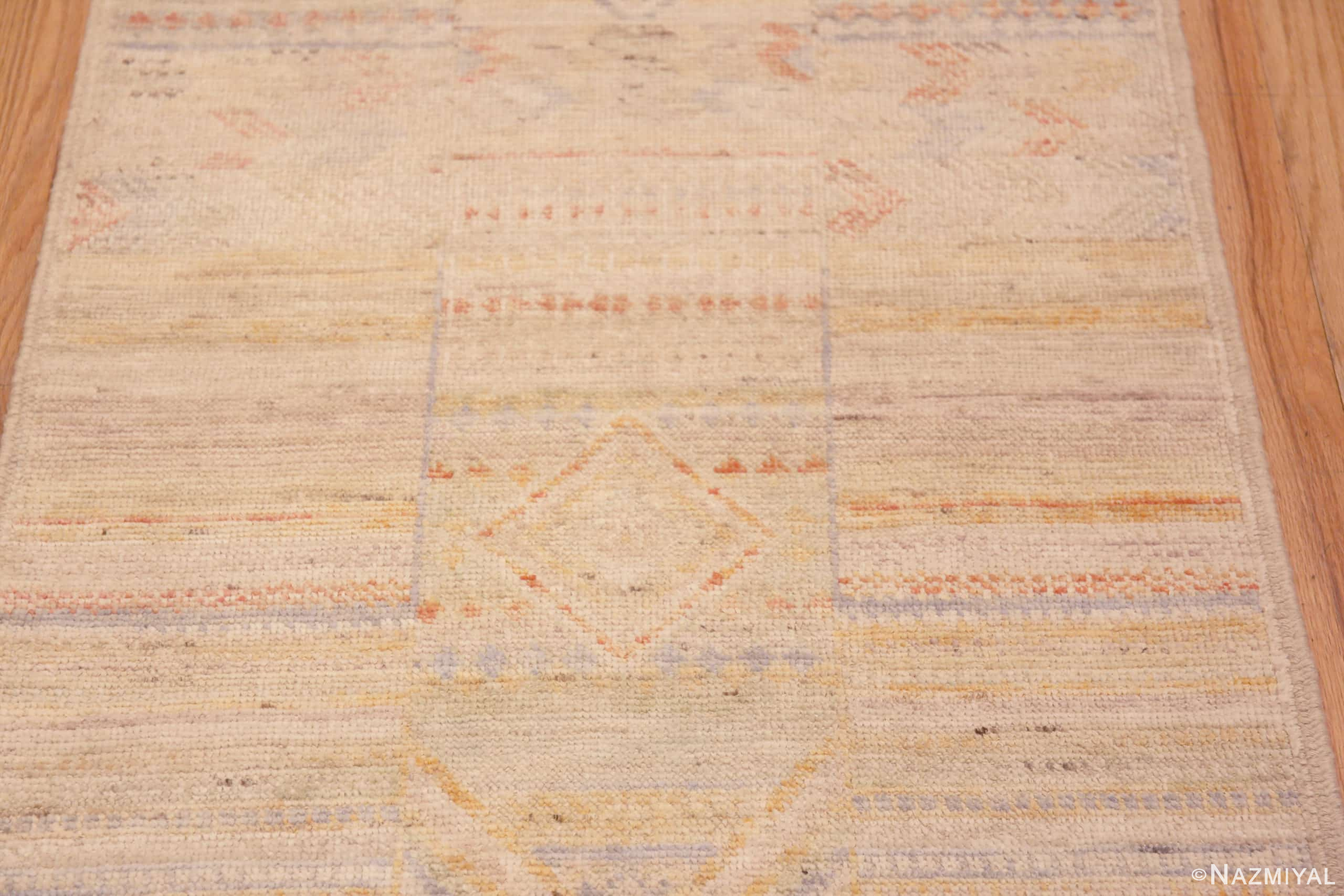 Light Pastel Tribal Geometric Modern Runner Rug 11015 Nazmiyal