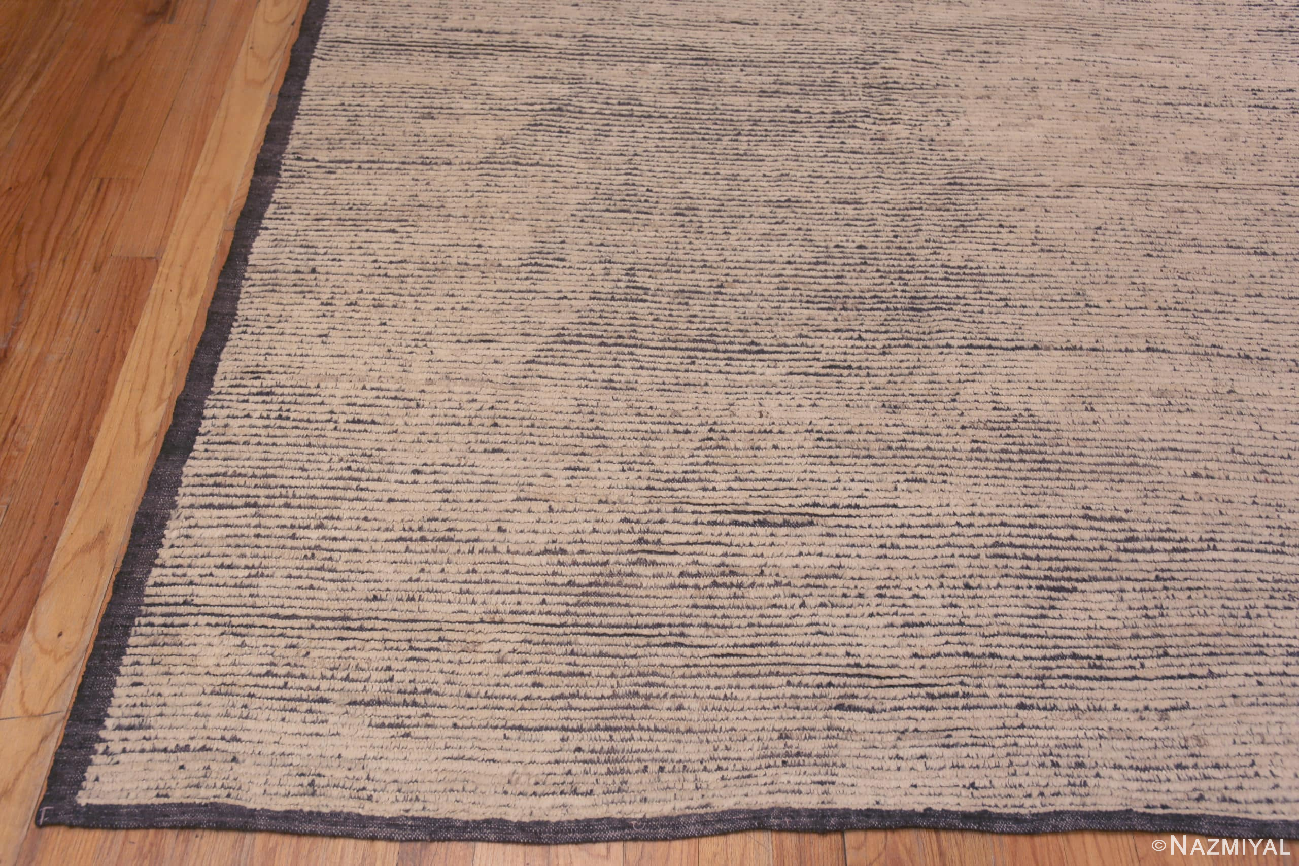 Abstract Solid Cream Modern Room Size Rug 11696 Nazmiyal Rug