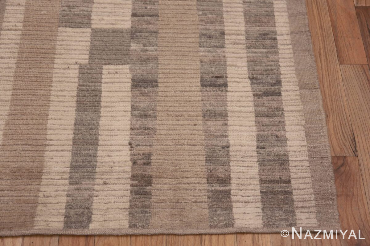 Neutral Tribal Geometric Modern Hallway Runner 11147 Nazmiyal