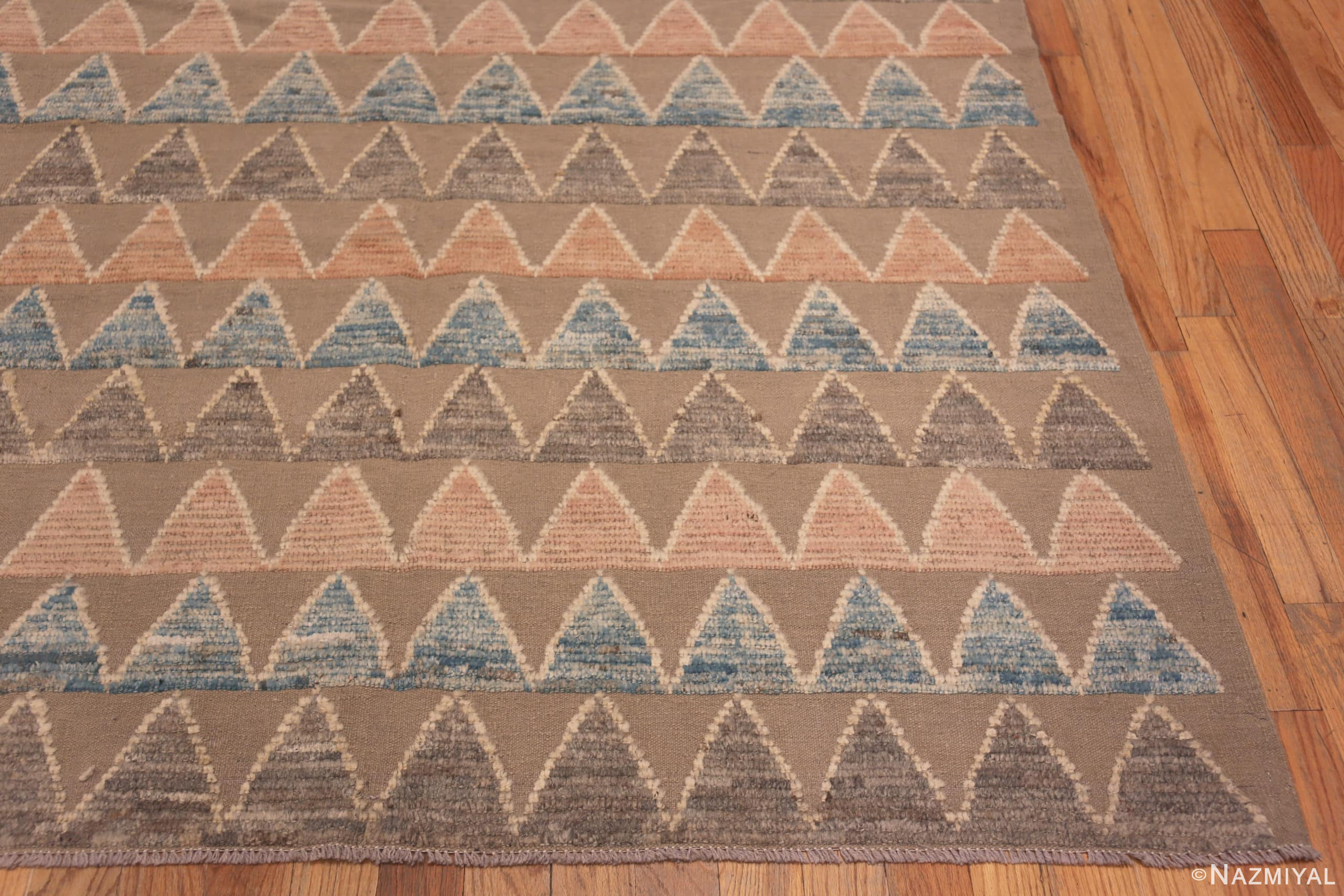Modern Pastel Geometric Chevron Design Rug 11491 Nazmiyal