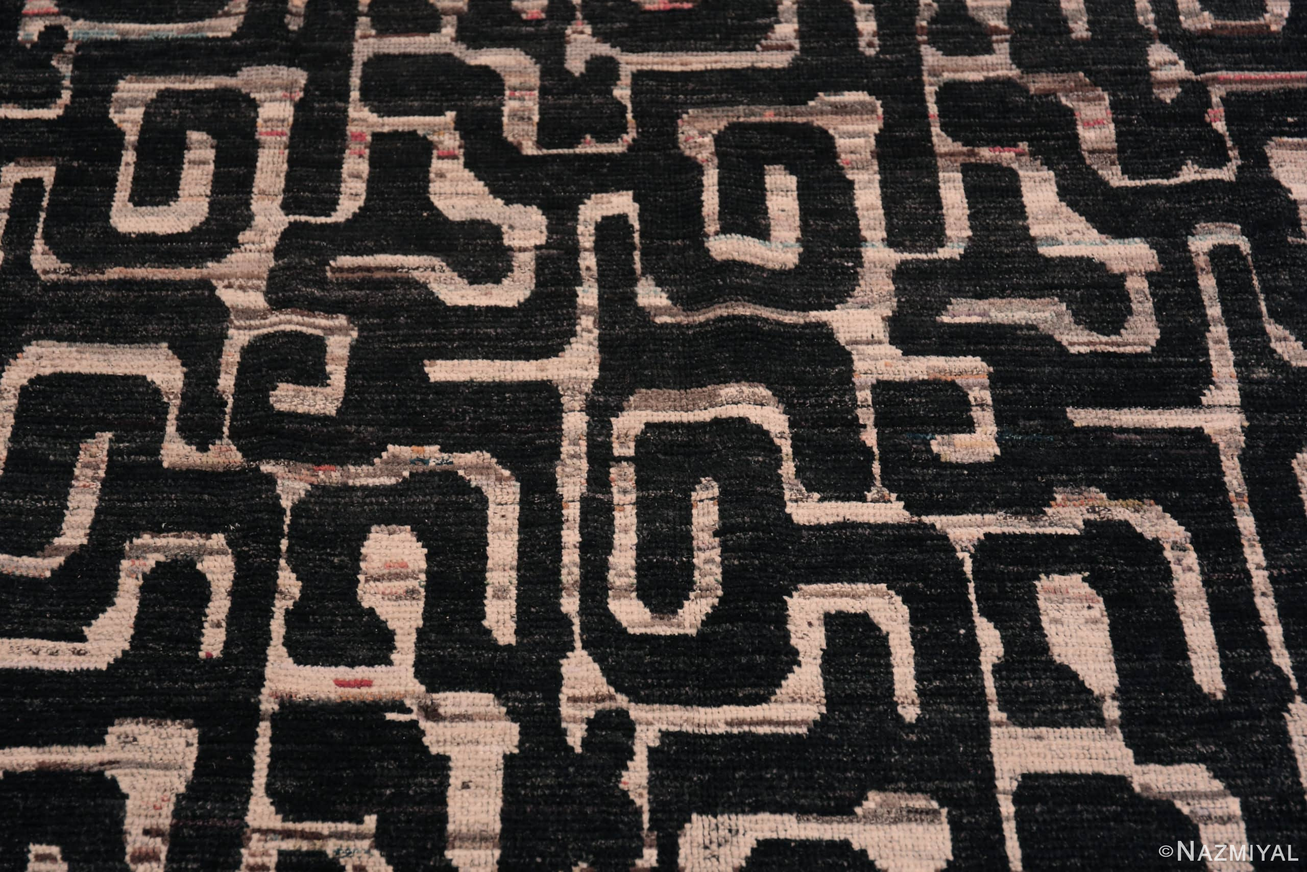 Meandering Labyrinth Pattern Modern Area Rug 11294